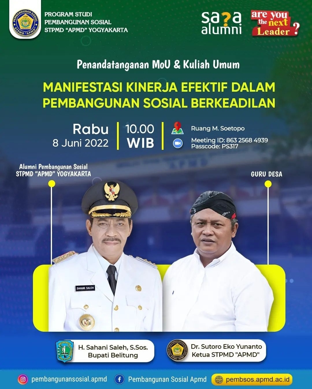 Penandatanganan MoU Kerjasama Tridharma Perguruan Tinggi antara STPMD ...